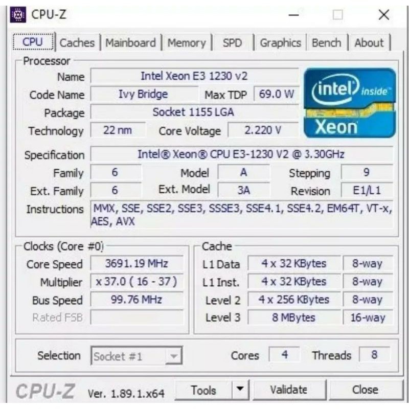 Xeon E3 1230 V2 Lga 1155 Processador/Idêntico A i7 3770 | Shopee Brasil