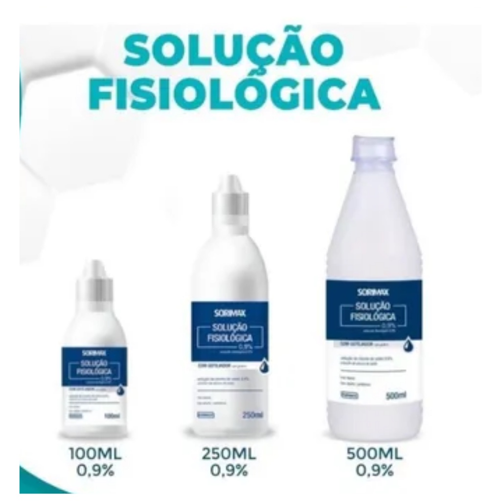 Soro Solução Fisiológico Farmax 500ml 250ml 100ml - 0,9% Cloreto de ...