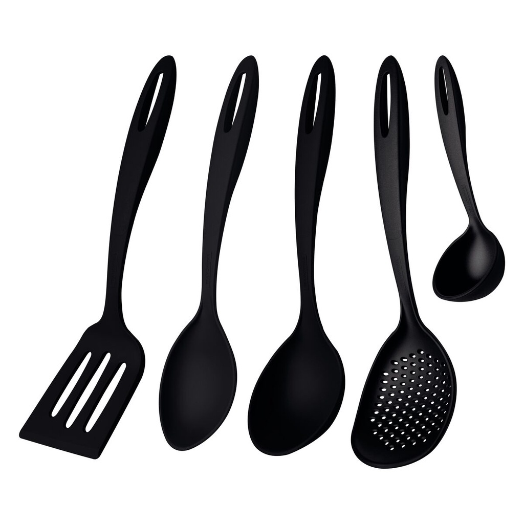 Jogo Utensilio Nylon 5Pc Ability Preto Tramontina | Shopee Brasil