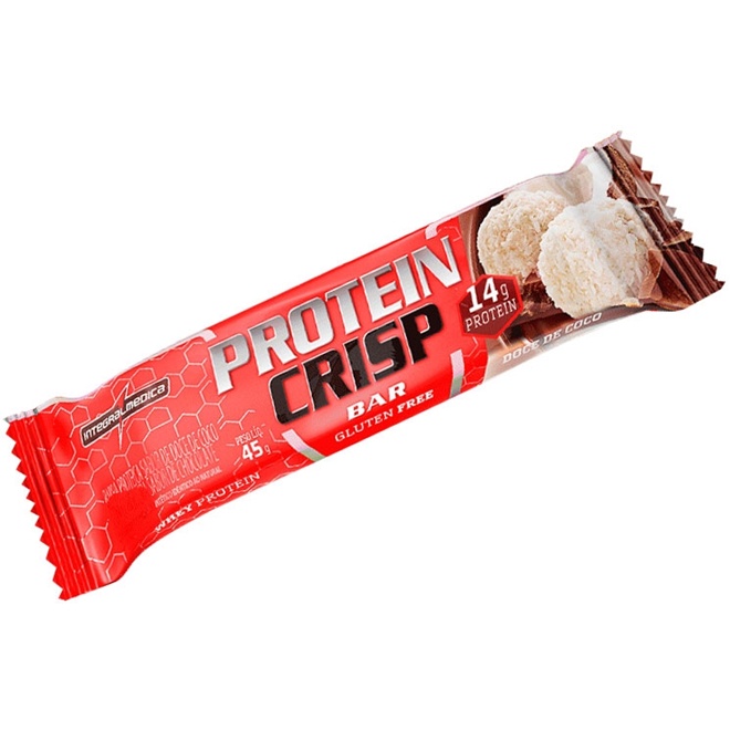 Protein Crisp Bar - Doce Coco - Unid. 45g - IntegralMedica | Shopee Brasil