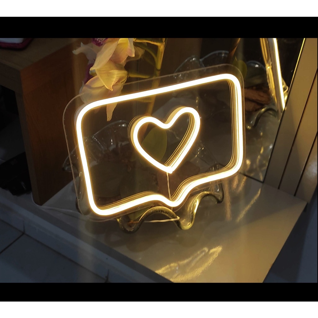 Placa Painel luminaria led Neon Like 30cm x 22cm | Shopee Brasil