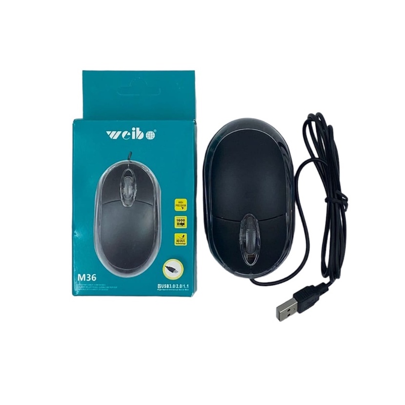 Mini Mouse WEIBO M36, MOUSE USB | Shopee Brasil