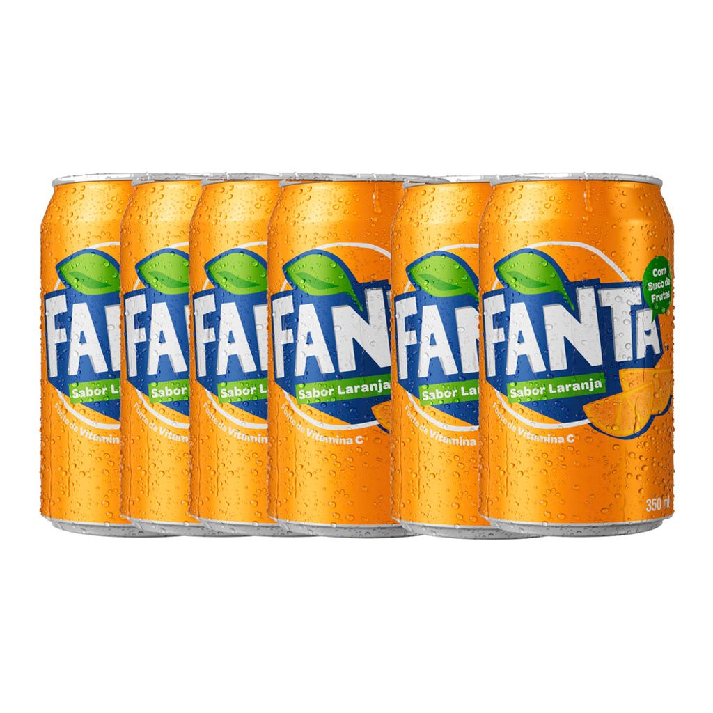Kit 6 Refrigerante Fanta Laranja Lata 350ml | Shopee Brasil