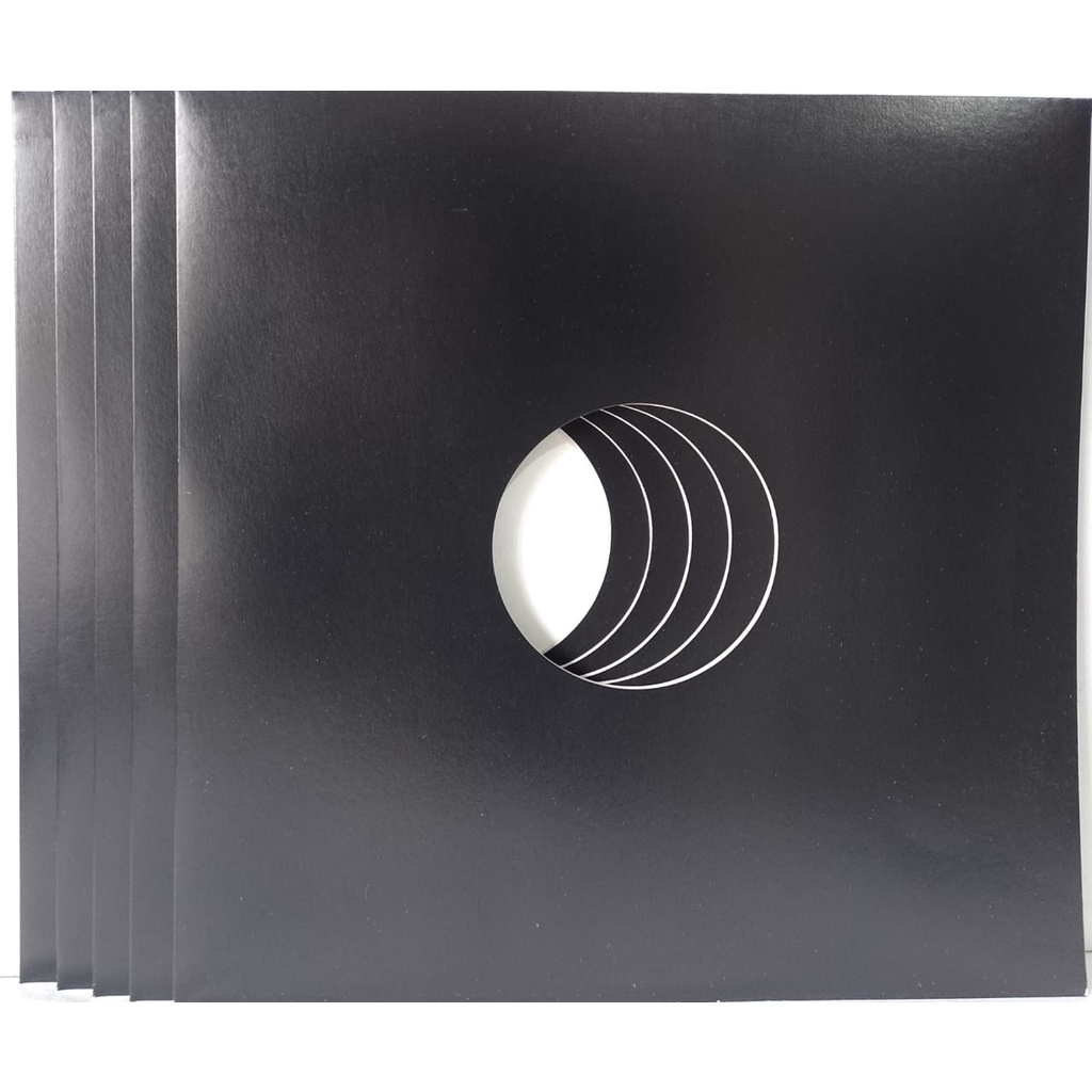 5 Capas Pretas C/ Furo P/ Lp Disco Vinil 12 Polegadas Papel Grosso 300gr | Shopee Brasil