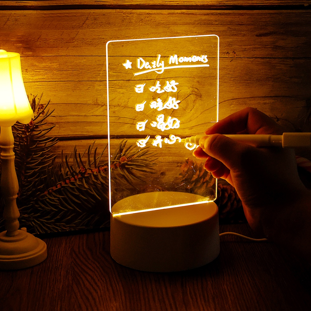 Quadro De Mensagens Led Rewritable Com Porta Pen/USB Notas De Desenho ...