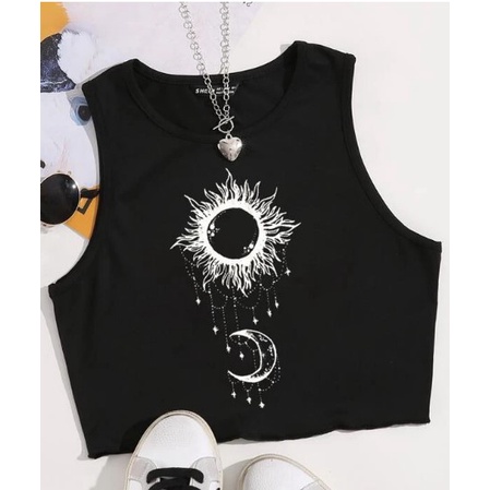 croped top cropped sol e lua algodão pentado cottom lycra tamanho pequeno e plus size | Shopee ...