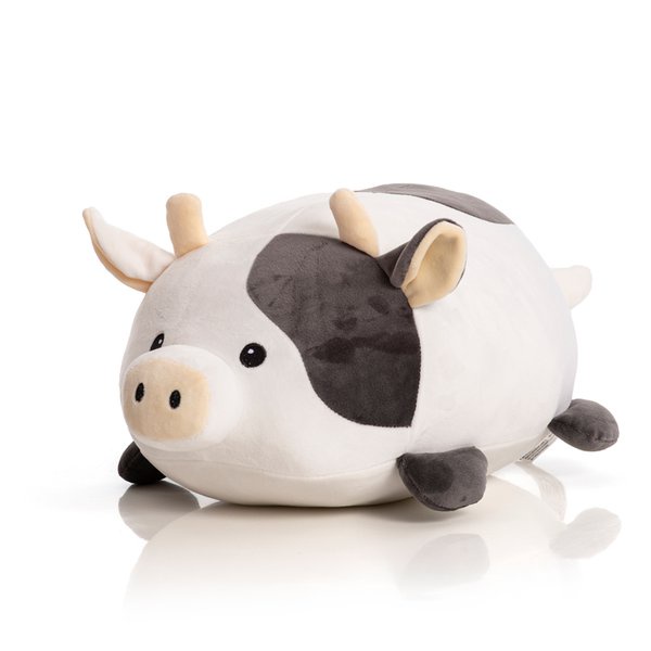 Vaca de Pelúcia 37 cm - Almofada Fluffy Branco | Shopee Brasil