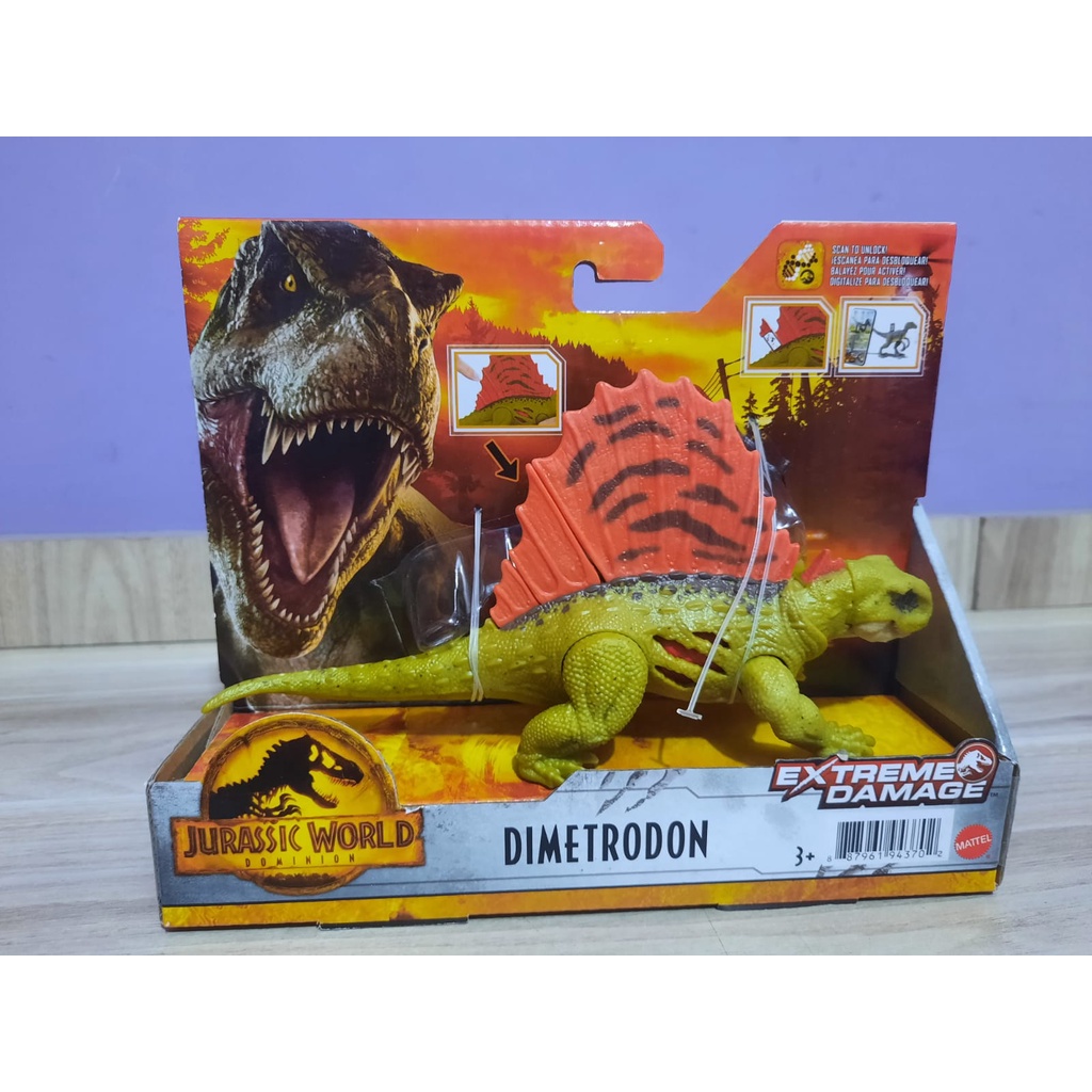 Dimetrodon Jurassic World Dominion Extreme Damage Mattel | Shopee Brasil