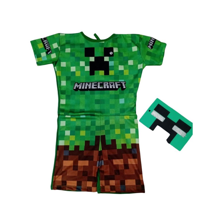 Roupa Infantil Fantasia Aniversário Minecraft | Shopee Brasil