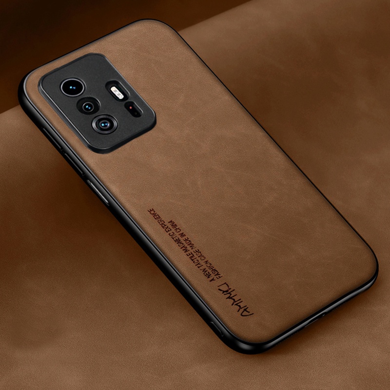 Capa De Moda Quente Para Xiaomi Mi 11T 12 12X Pro Couro Soft Pu Pára-Choques TPU Redmi K50 ...