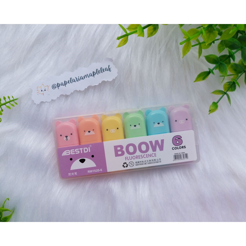 Mini Marca Texto Boow - Estojo com 6 cores | Shopee Brasil