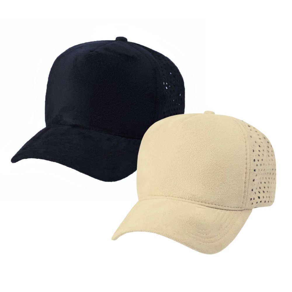 Combo 2 Bones Camurca Perfurado Liso Aba Curva Furadinho Masculino ...
