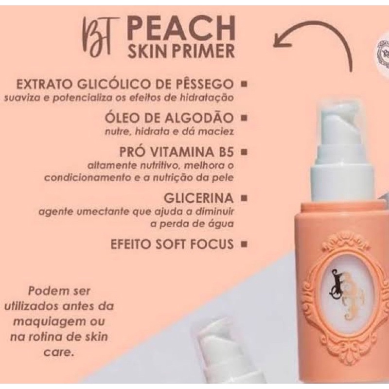 BT Peach Skin Primer Bruna Tavares | Shopee Brasil