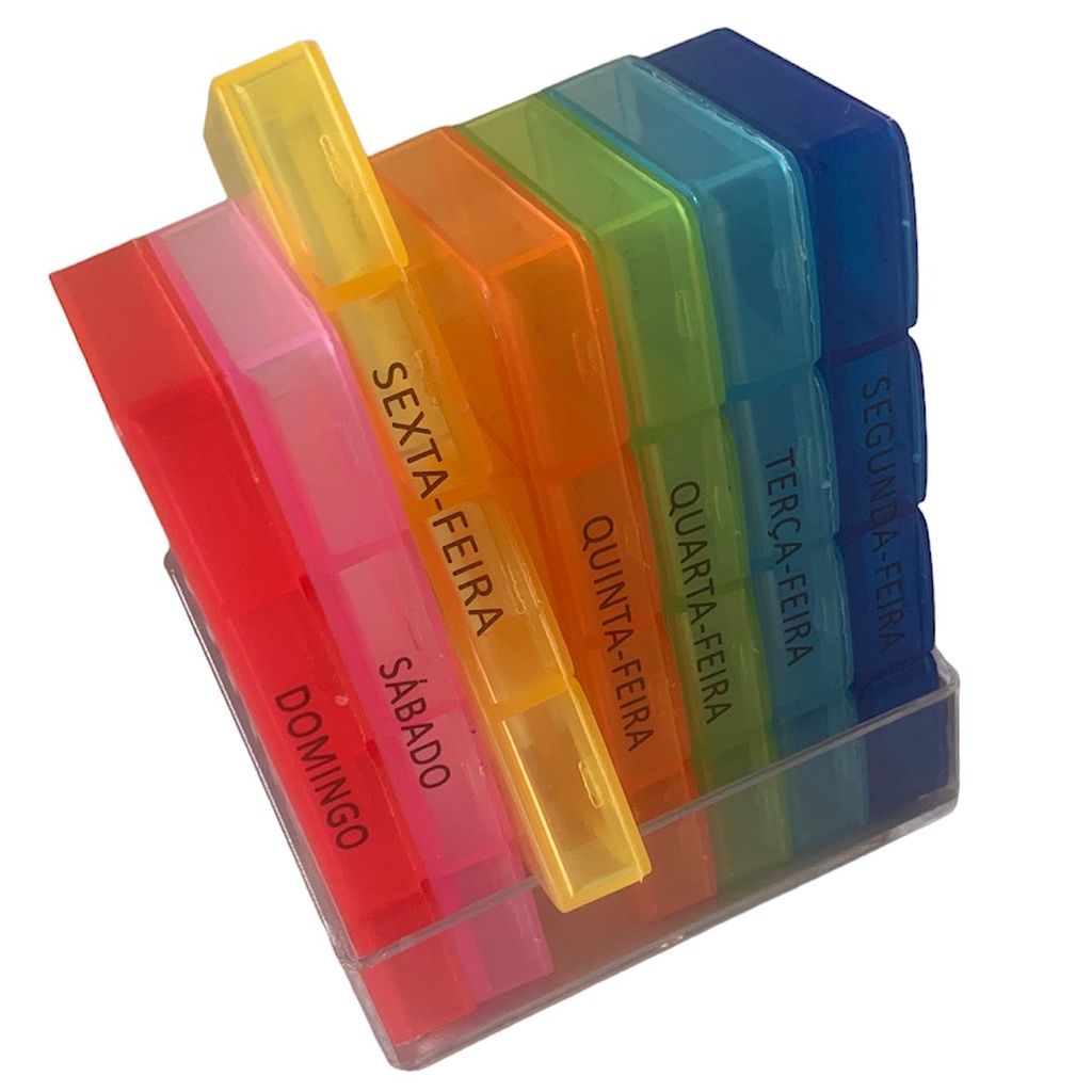Porta Remédio - Comprimido Pílula Organizador Semanal | Shopee Brasil