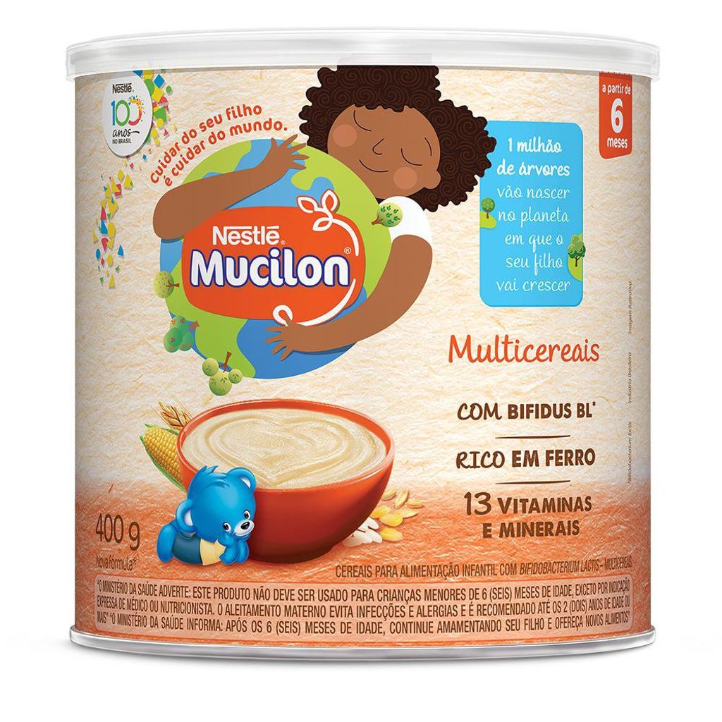 Mucilon Multicereais Cereal Infantil Lata 400g | Shopee Brasil