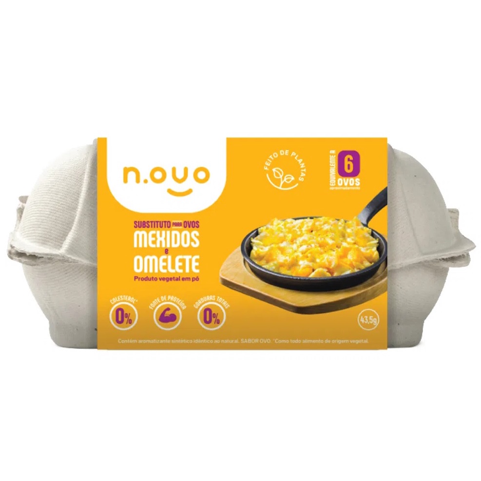 SUBSTITUTO VEGANO PARA OVOS MEXIDOS E OMELETE N.OVO 43,5g | Shopee Brasil