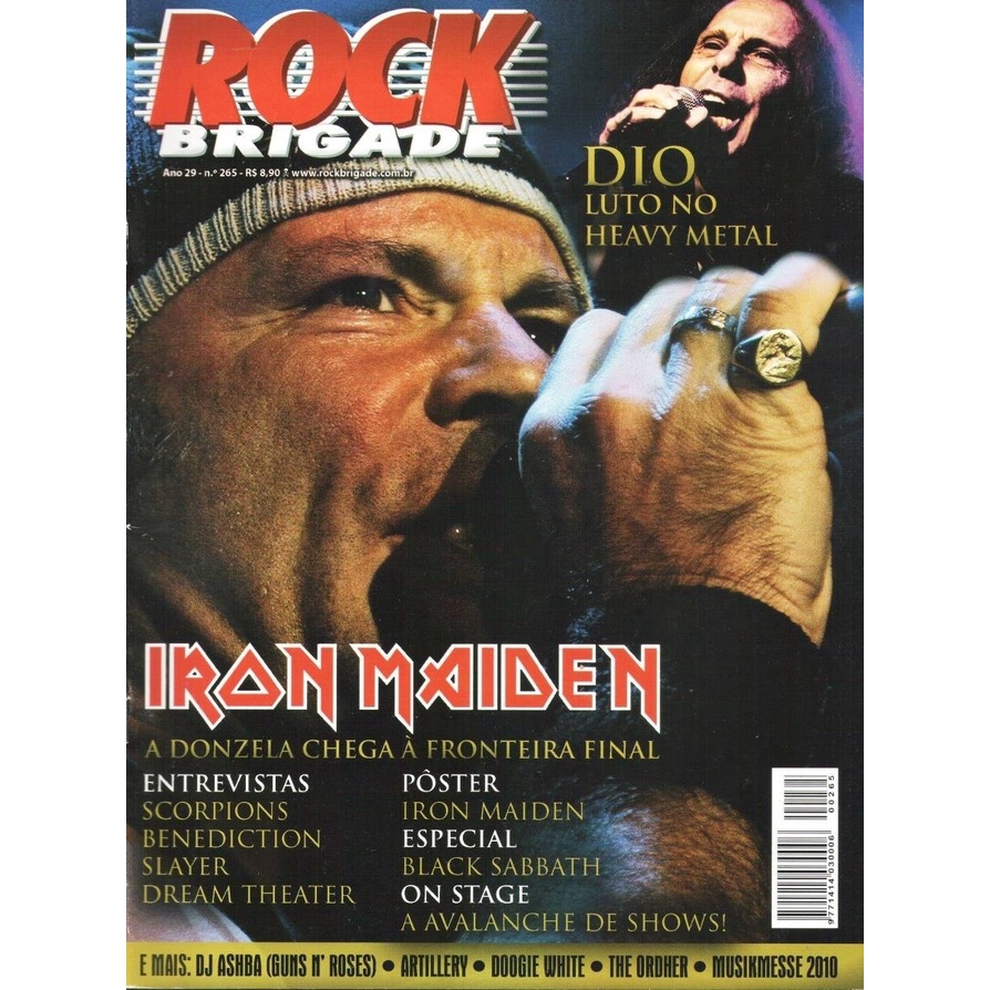 Revista Rock Brigade 265 Iron Maiden Dio Slayer Guns N' Roses Dream | Shopee Brasil