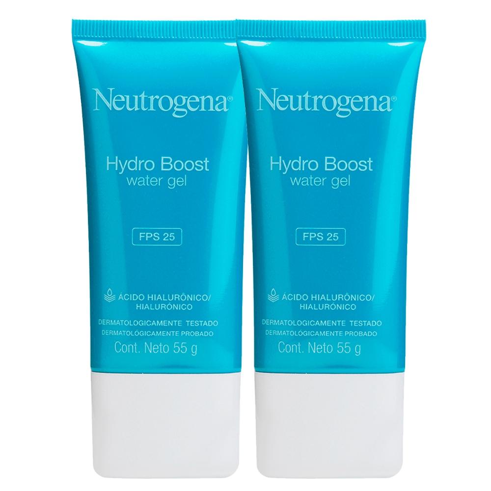 kit com 2 Gel Hidratante Facial Neutrogena Hydro Boost Water FPS 25 55g | Shopee Brasil