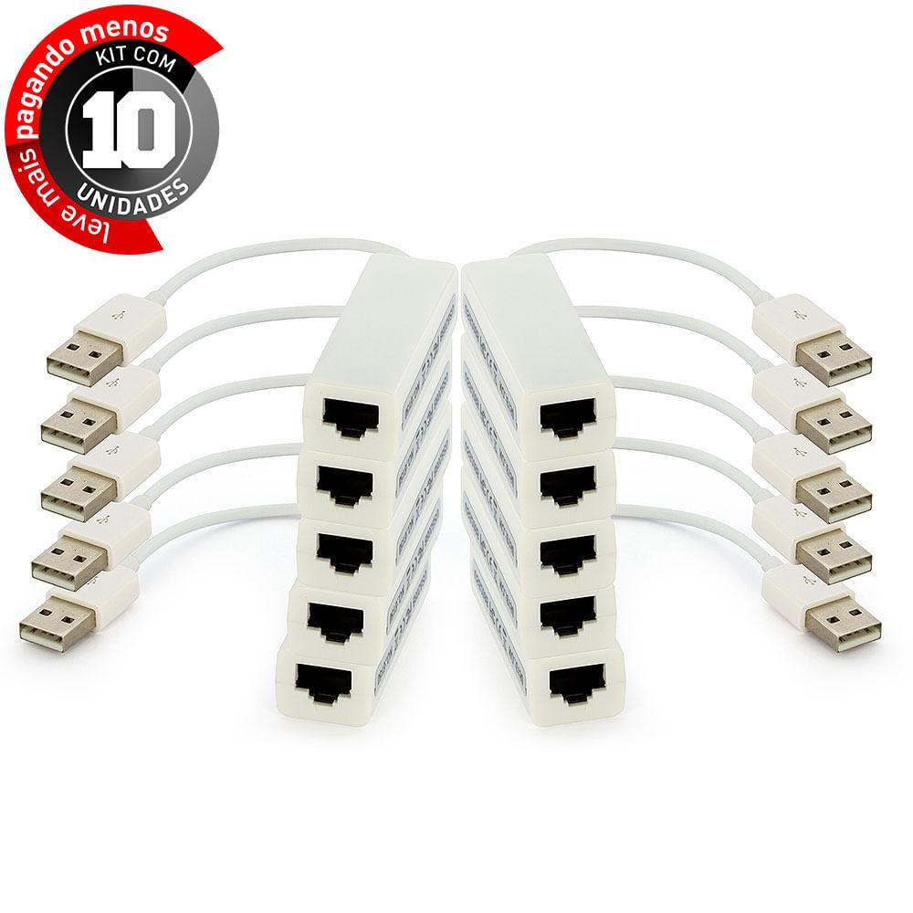 Kit Com 10 Adaptadores Usb Para Rj45 Lan Ethernet | Shopee Brasil