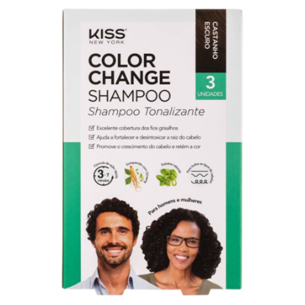 Sachê Shampoo Tonalizante Preto First Kiss Vegano C/ 3 Unidades ...