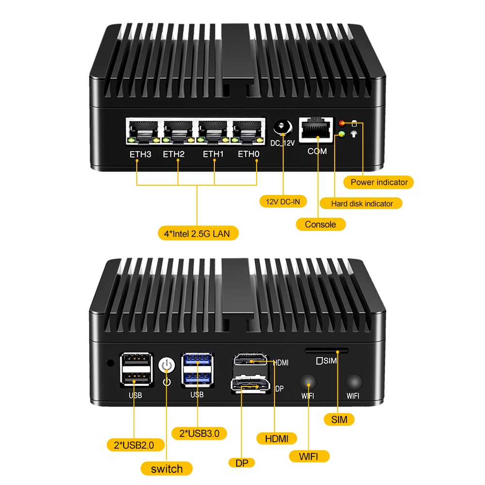 pfSense Firewall N5105/N5100 Roteador 4x Intel i225-V B3 2,5g LAN ...