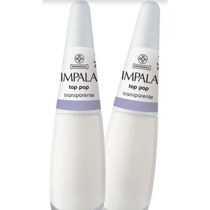 Kit C/2 Uni Esmalte Transparente Top Pop, Impala Cosmeticos, Branco ...