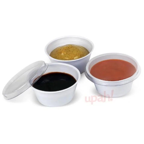 Galvanotek G695 c/50 Pote 30ml embalagem plástica com tampa para molho, geleia, chocolate, shoyu ...