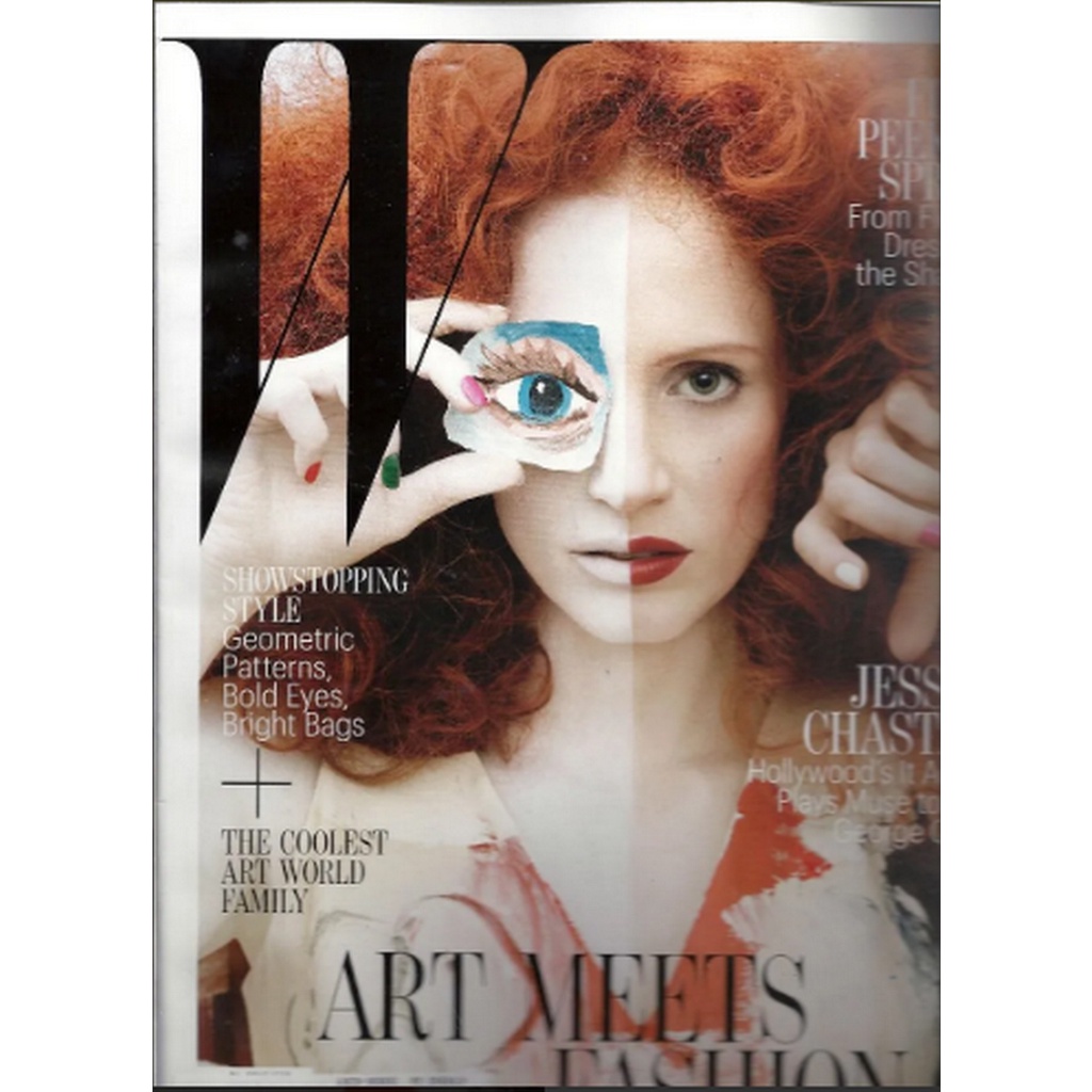 REVISTA W, DE JANEIRO/2013, COM JESSICA CHASTAIN NA CAPA. | Shopee Brasil