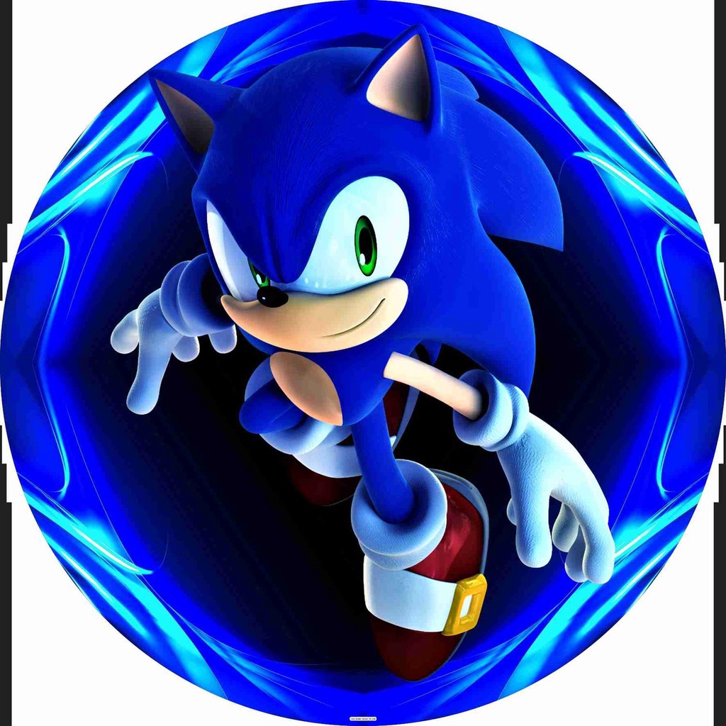 Painel Redondo Tecido Sublimado Sonic 1,50 X 1,50 | Shopee Brasil