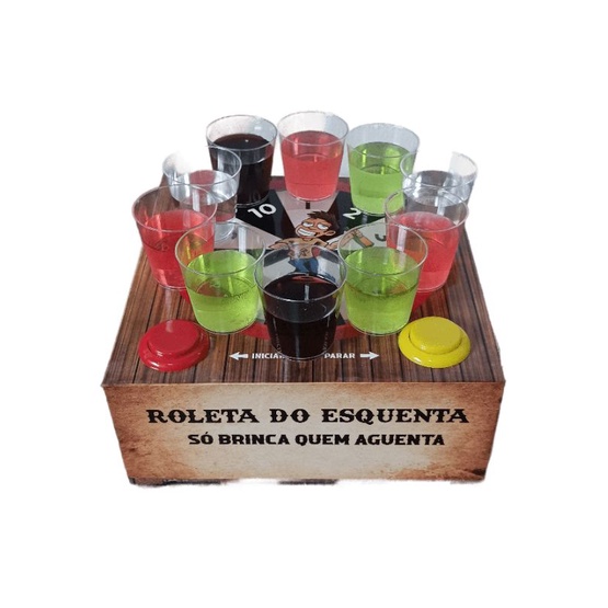 Jogo Roleta do esquenta vira vira Shot drinks o copo que ascender você ...