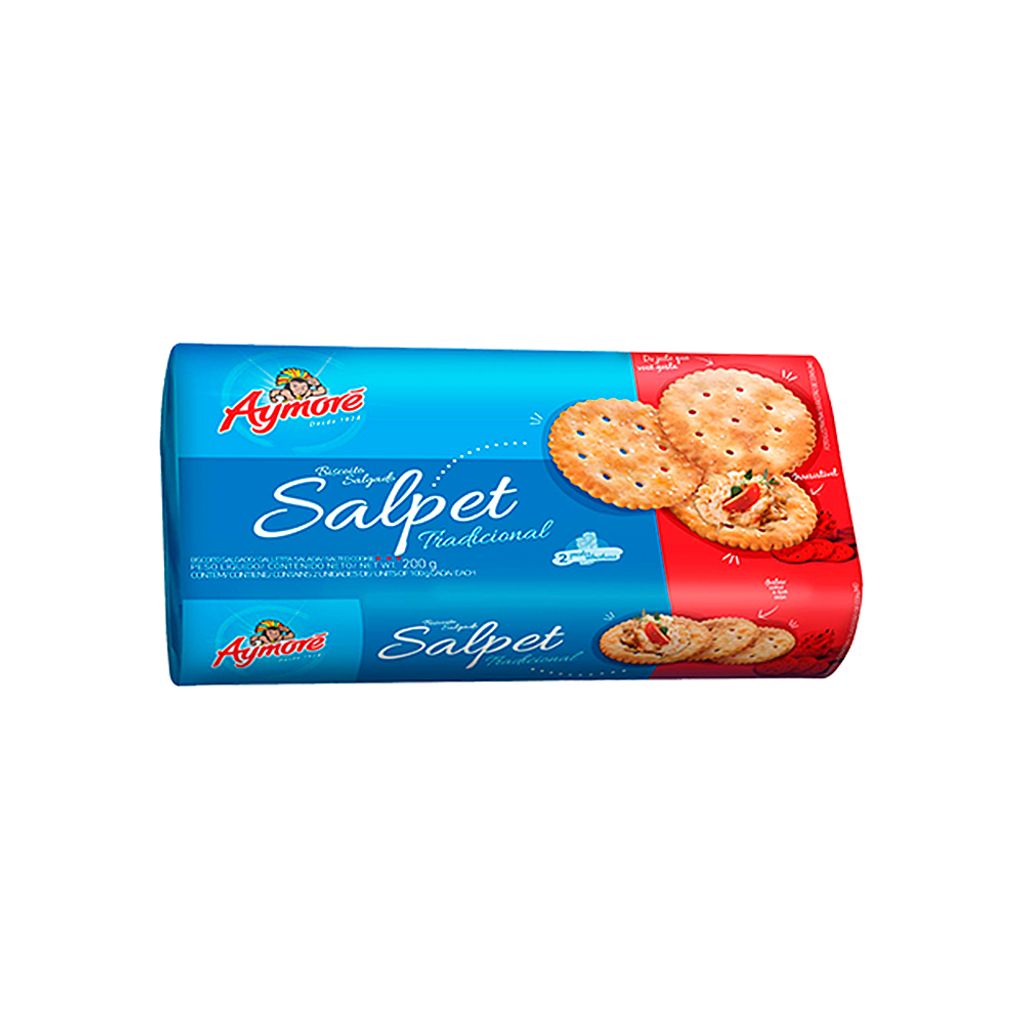 Biscoito Aymoré Salpet Salgado Tradicional 200g | Shopee Brasil