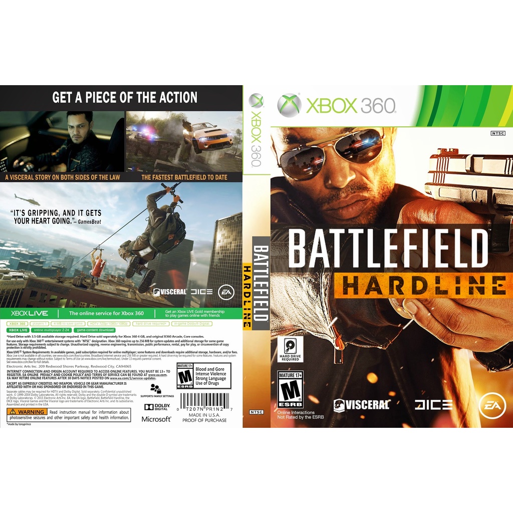 Battlefield Hard Line P/ Xbox360 Desbloq(Jtag/Ltu/Lt/Rgh) | Shopee Brasil