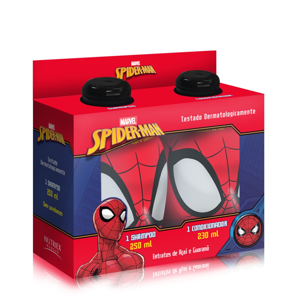 Kit Spider-man (shampoo 250ml + Condicionador 230ml) Nutriex | Shopee ...
