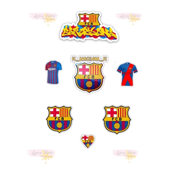 Topo topper personalizado de bolo do Barcelona | Shopee Brasil