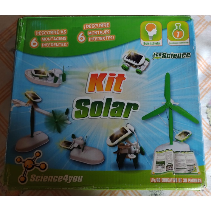 Kit Solar 6 em 1 - Brinquedo Educativo Funciona a Energia Solar Ecoscience | Shopee Brasil