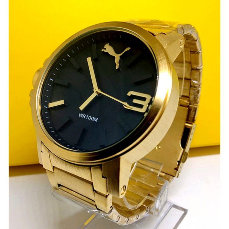 Relógio Puma Pulso Dourado a prova d'agua | Shopee Brasil