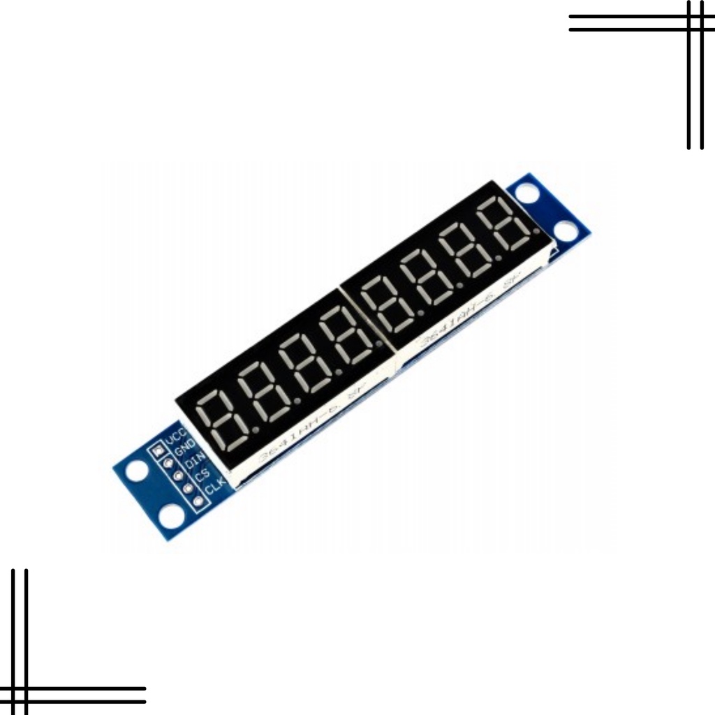 Modulo Display 7 Segmentos, Com Led 8 Digitos Spi Max7219 | Shopee Brasil