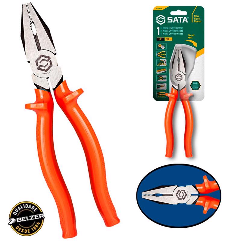 Alicate Universal 8 Polegada Isolado ST700022L SATA | Shopee Brasil