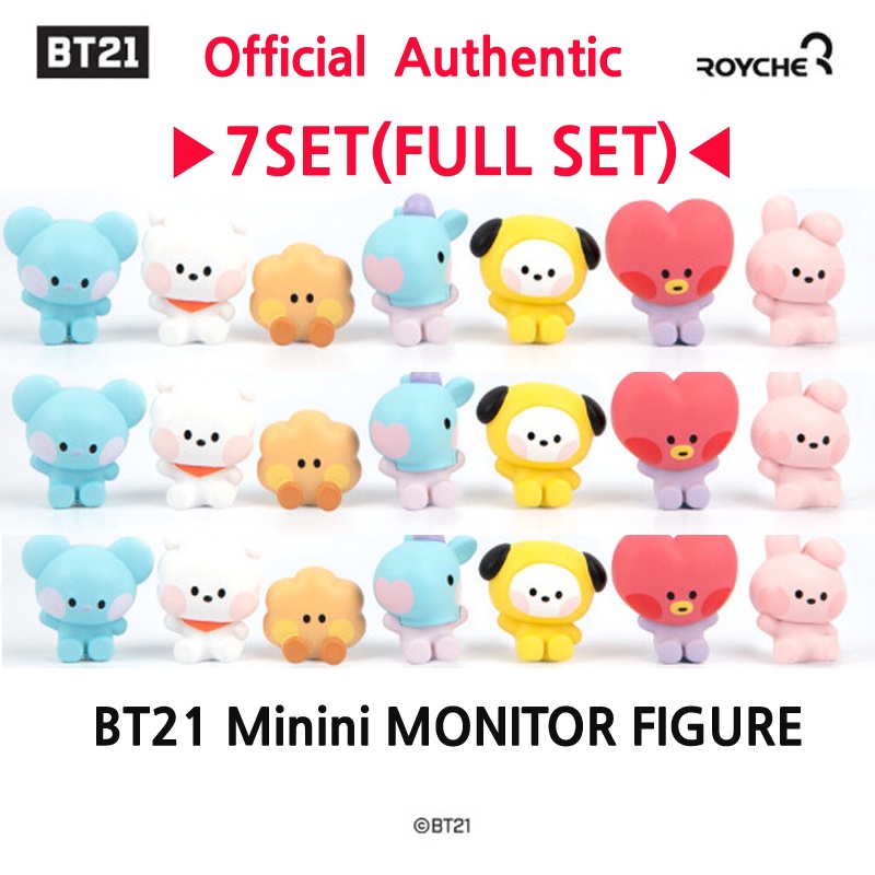 7 SET BTS BT21 Figura Oficial Minini MONITOR Por LINEFRIENDS Royche Produtos Autênticos (Estoque ...