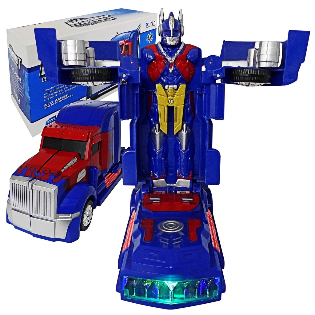 Caminhão Transformes Optimus Prime Vira Robô HM TOYS | Shopee Brasil