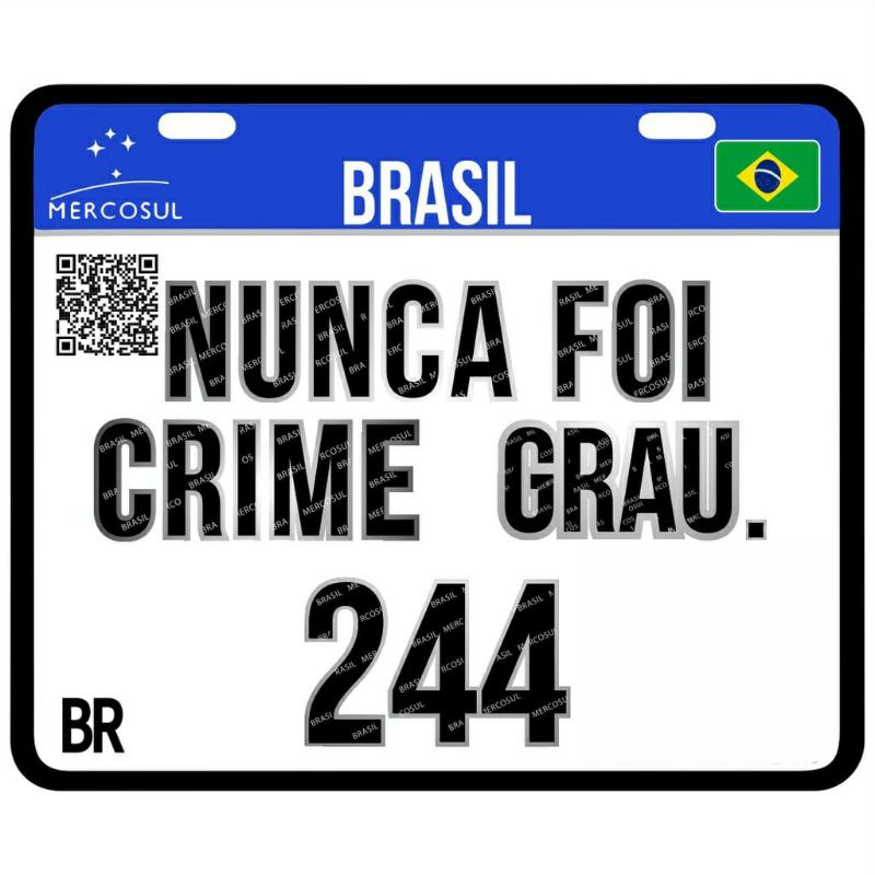 Placa Decorativa Nunca Foi Crime Grau 244 | Shopee Brasil
