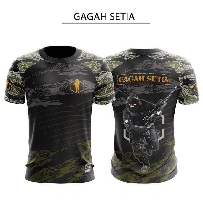 SETIA GAGAH Camiseta Com DESIGN ! Tática , ASKAR , Exército , TENTERA ...