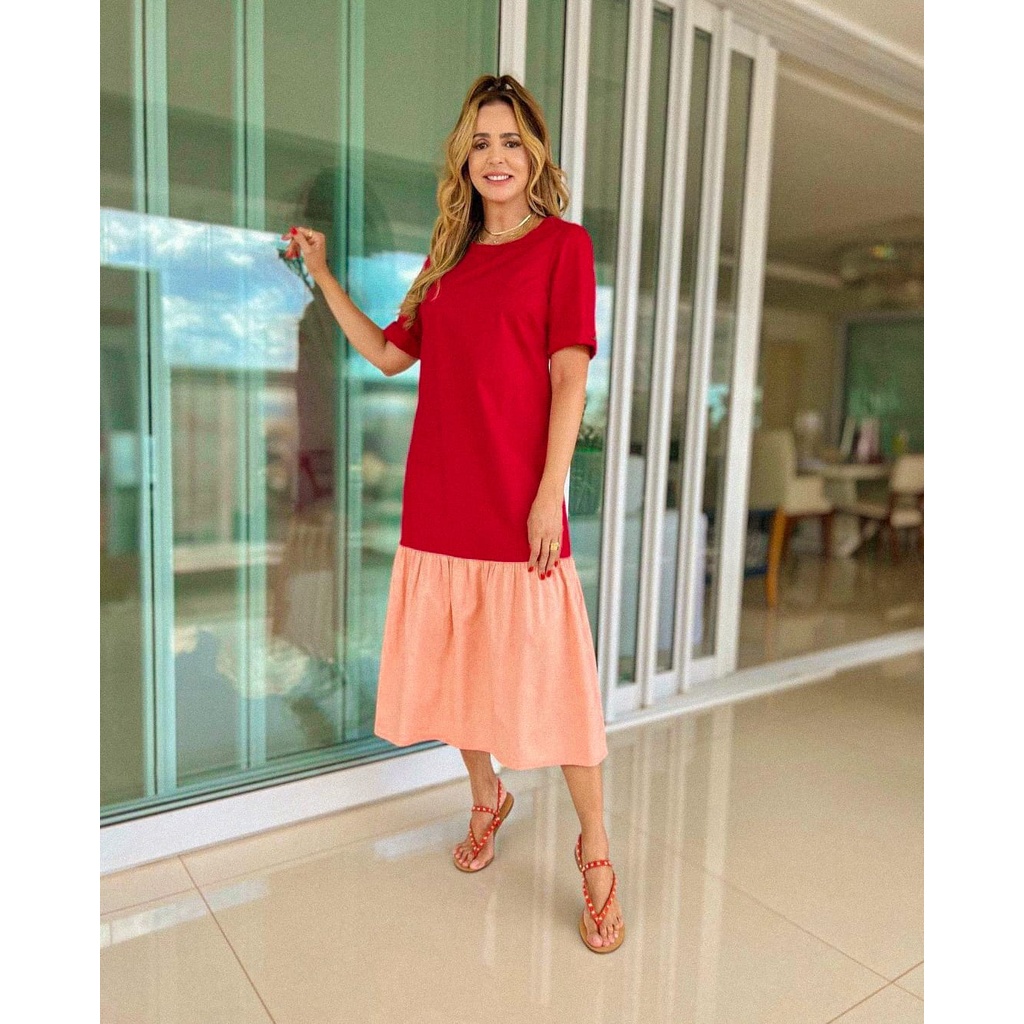 Vestido Midi | Shopee Brasil