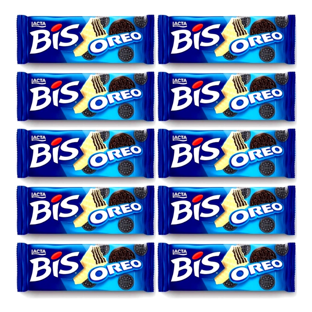 Kit Chocolate Bis Oreo LACTA 10un | Shopee Brasil