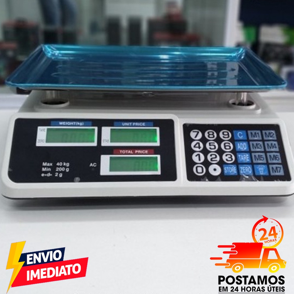 Balança Para Comercio Grande Custo Beneficio Até 40kg | Shopee Brasil