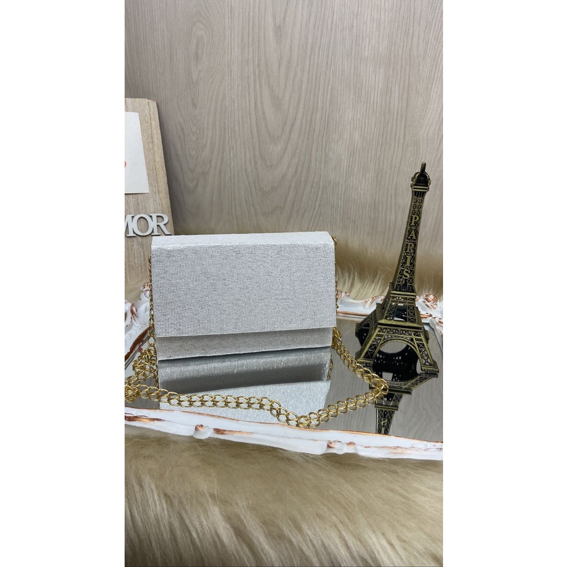 Bolsa Feminina Brilhante Prateada Transversal E Alça de Mão | Shopee Brasil