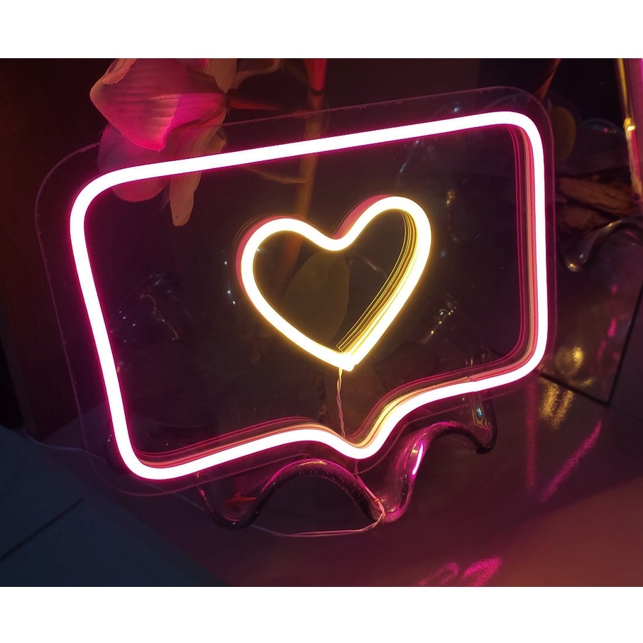 Placa Painel luminaria led Neon Like 40x29cm | Shopee Brasil
