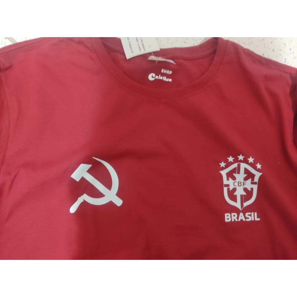 CAMISETA CBF VERMELHA | Shopee Brasil