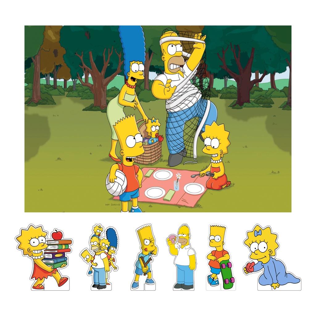 Kit Display De Mesa + Painel Festa Infantil Simpsons | Shopee Brasil