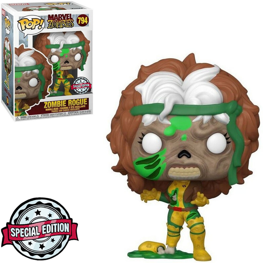 FUNKO POP MARVEL ZOMBIES EXCLUSIVE - ZOMBIE ROGUE 794 NOVO ORIGINAL ...